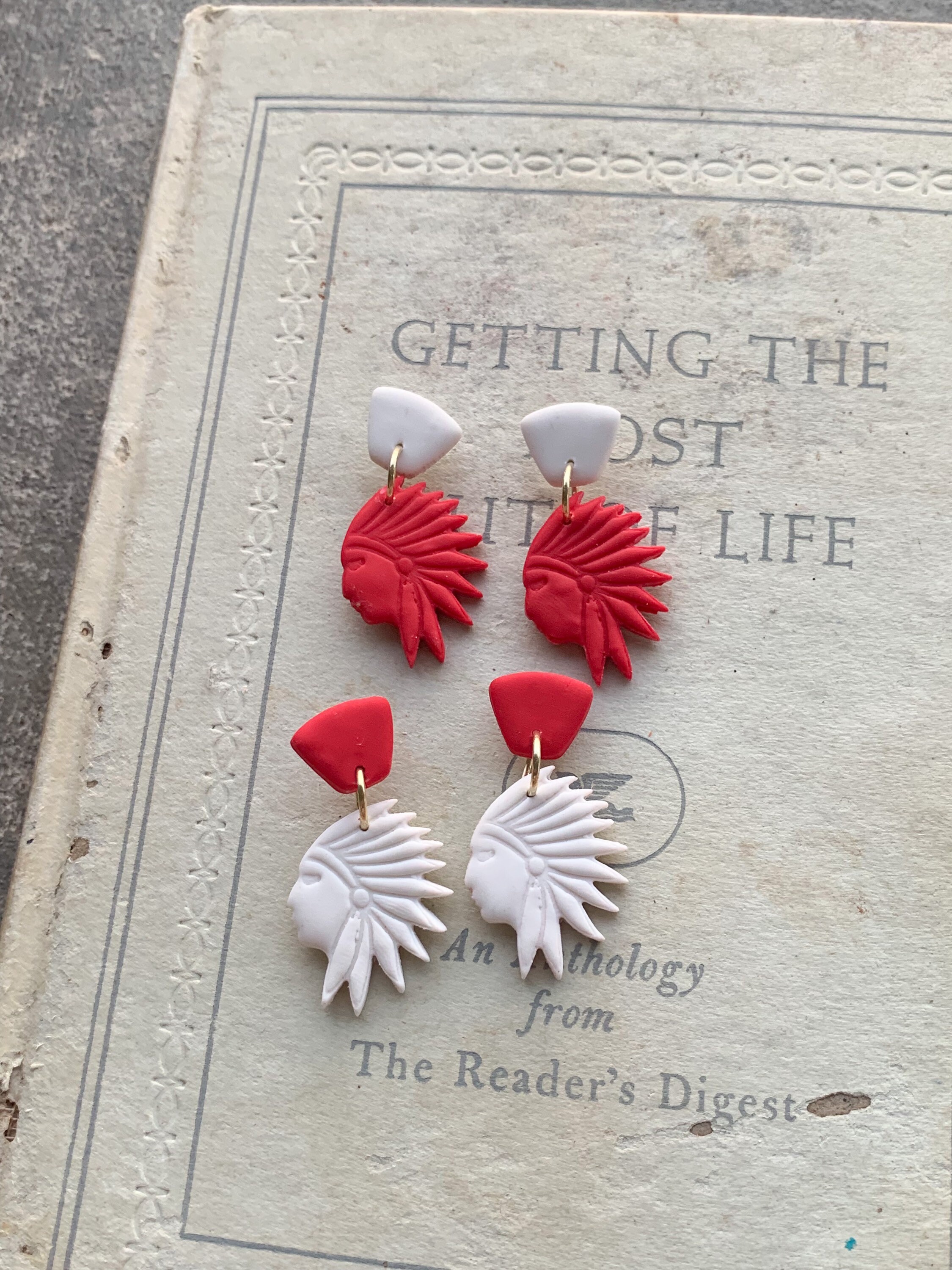 Kansas City Chiefs Red & White Chiefs Earrings - Etsy