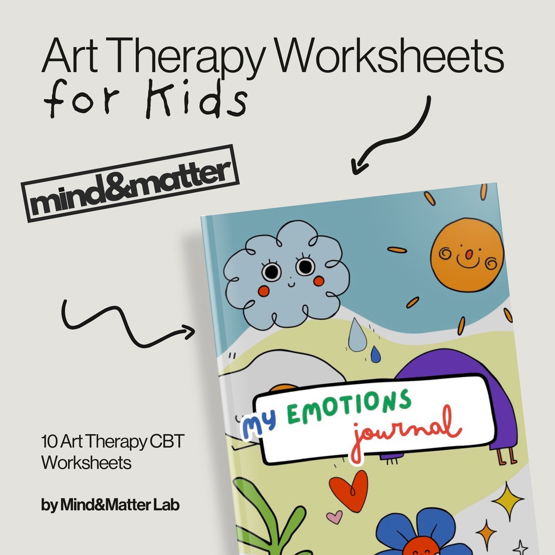 10 Art Therapy CBT Worksheets for Kids Mind & Matter Lab Creative ...