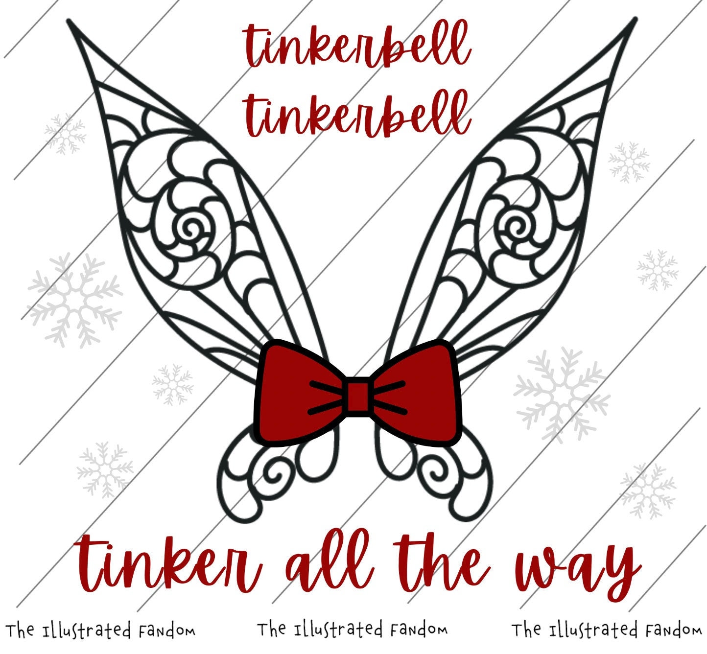 Tinker All the Way PNG | Tinkerbell Christmas Sublimation Design ...
