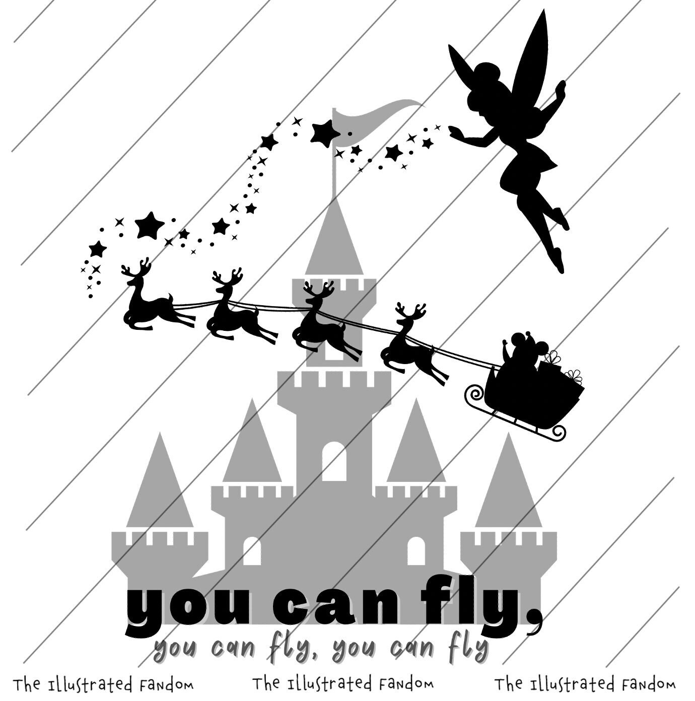 You Can Fly Castle PNG | Peter Pan and Tinkerbell Digital Download ...