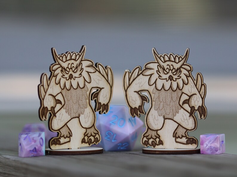 Owlbear Miniature set of 2 Dungeons and Dragons Dnd - Etsy