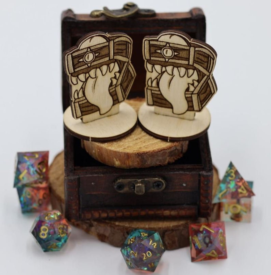 Mimic Chest set of 2 Dungeons and Dragons Dnd Pathfinder TTRPG 2D Mini ...