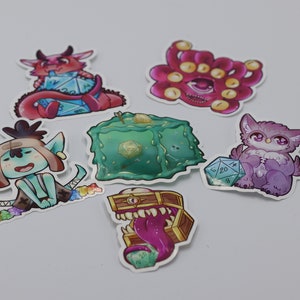 Dungeons and Dragons Stickers 6-pcs Dnd Stickers - Etsy