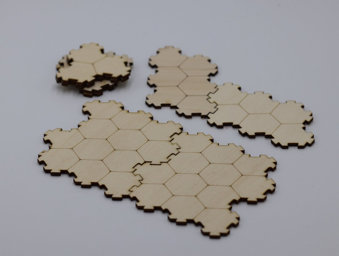 Hexagon Dungeon Tiles 32 Pieces: 1 Inch Modular TTRPG Board for Dnd and ...