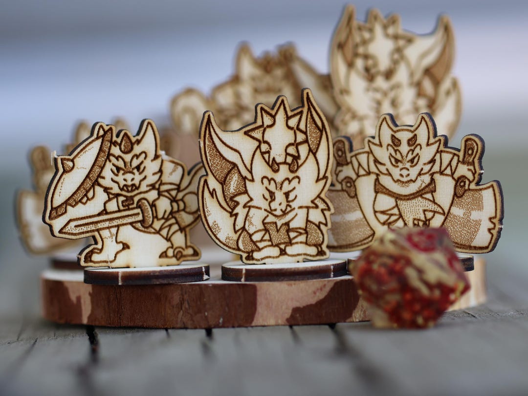 Kobold Miniature (set of 6) : 2D Flat Miniatures for Dnd, Pathfinder - Etsy