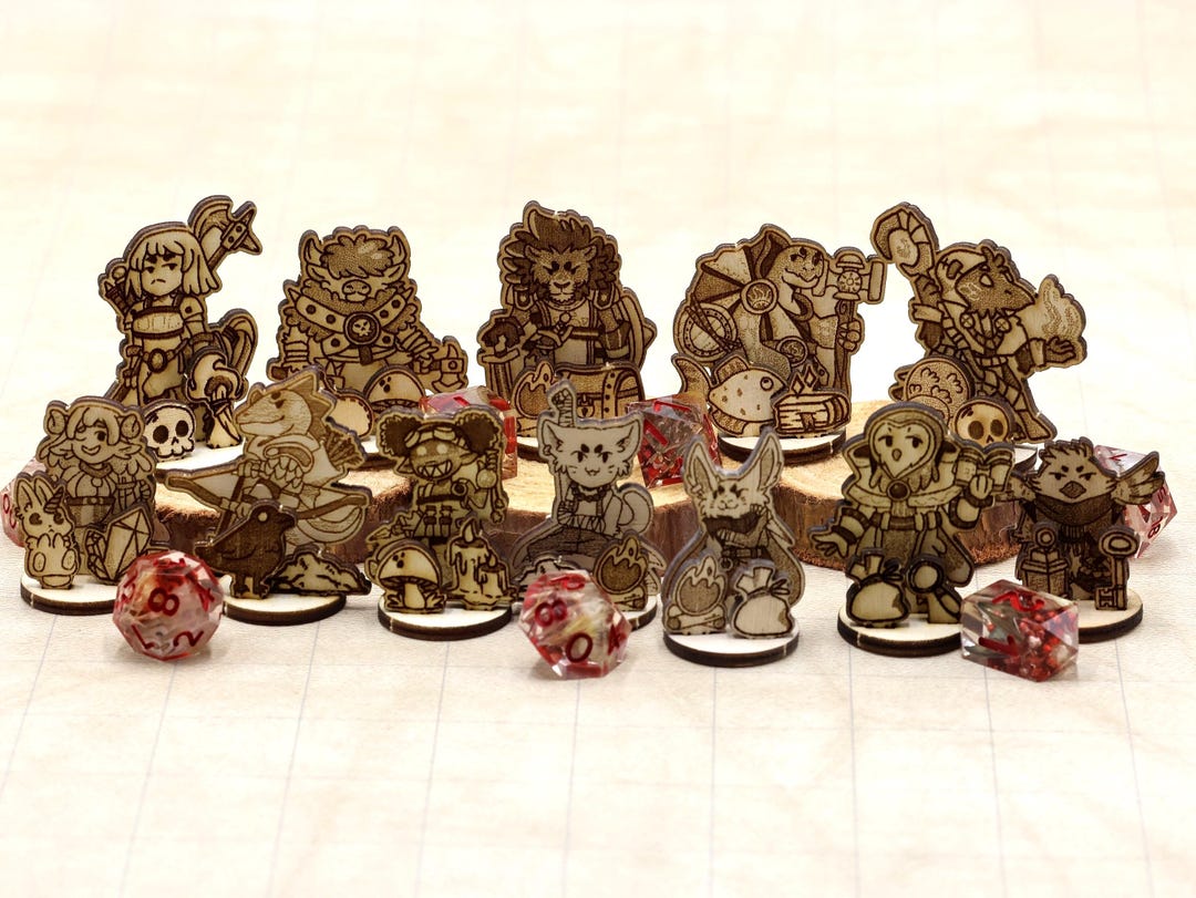 Exotic Minis Kit (set of 12): TTRPG Dnd and Pathfinder2e PC Starter ...