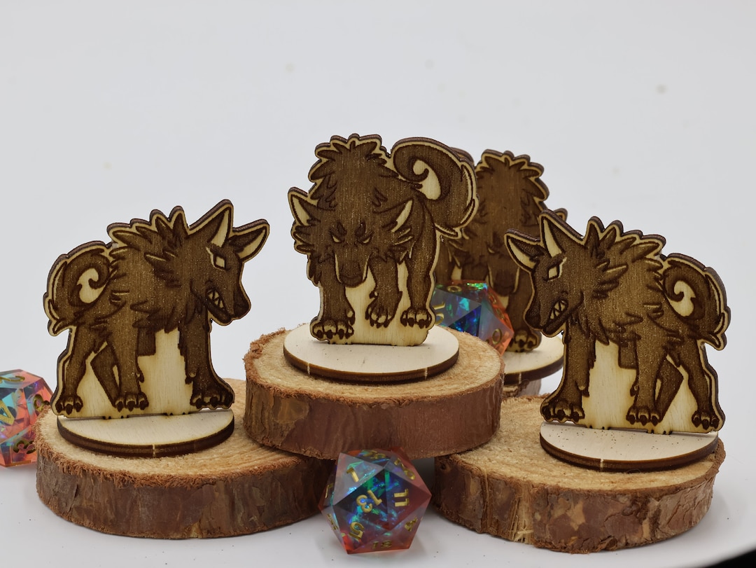 Dire Wolves Miniatures (set of 4): TTRPG Dnd and Pathfinder2e Monster ...