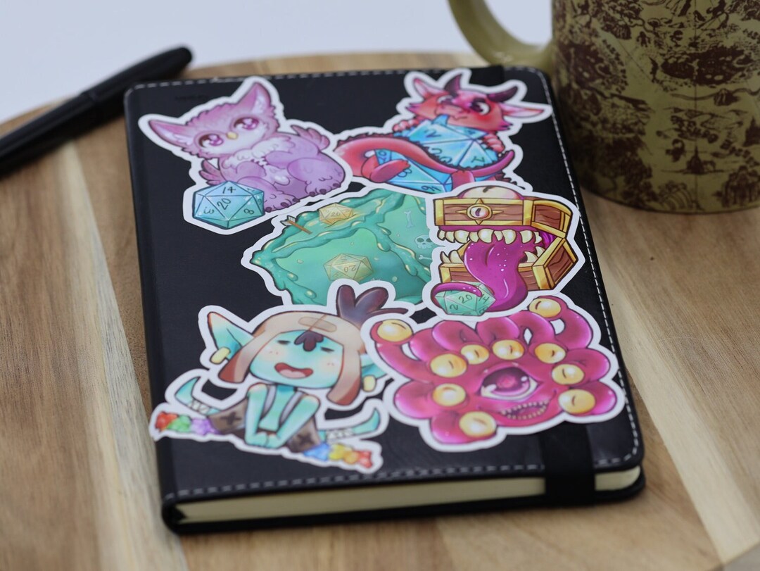 Dungeons and Dragons Stickers 6-pcs Dnd Stickers Tabletop Sticker Dnd ...