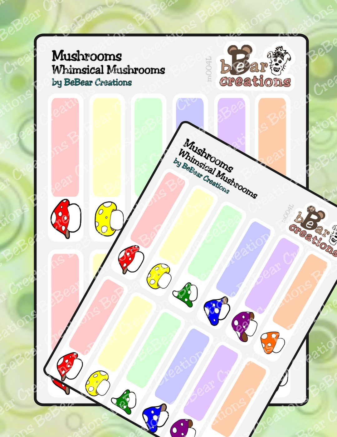 Cute Kawaii Mushroom Stickers | Blank Mushroom Labels Great for ...
