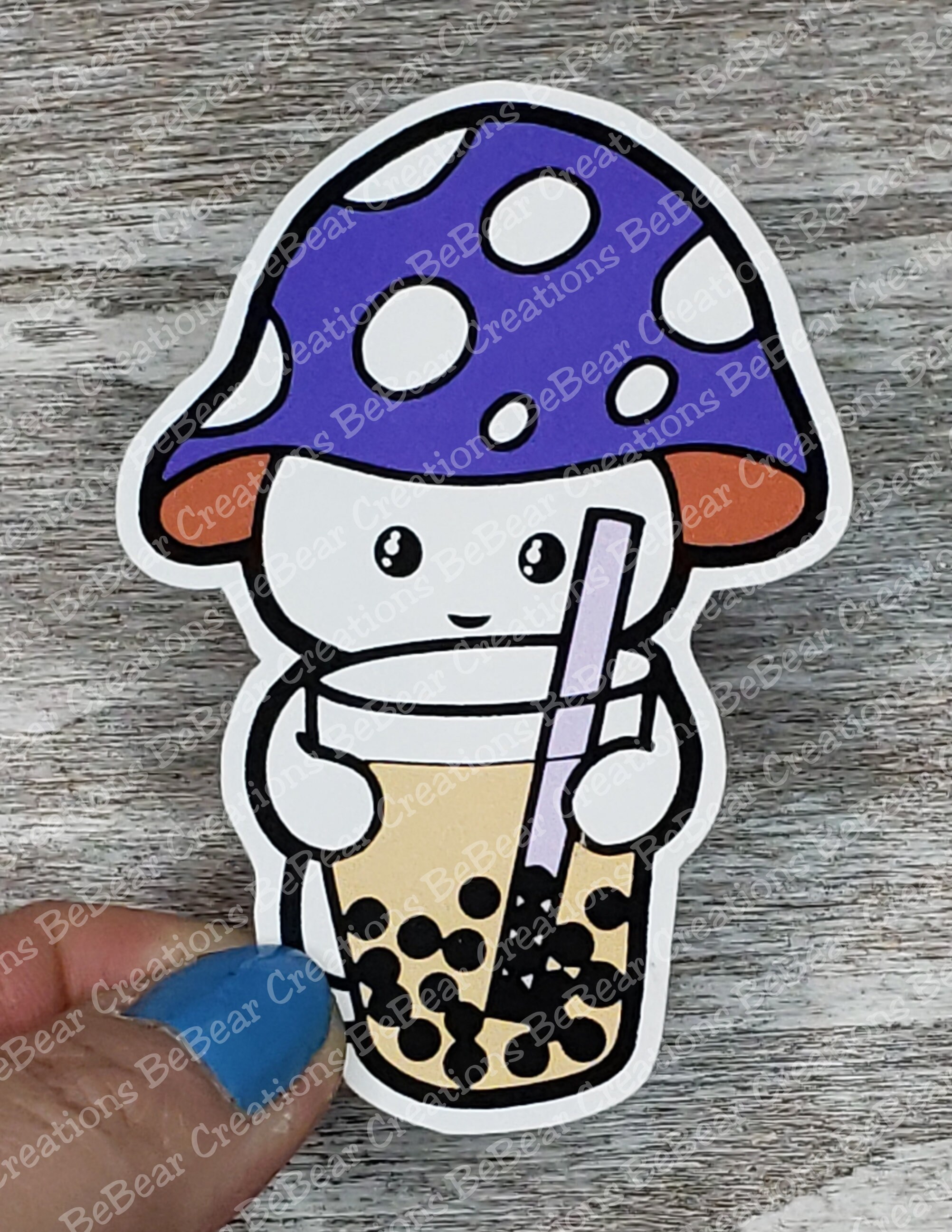 Cute Mushroom Vinyl Decal Stickers | Boba Loving MUSHIE | Available in ...