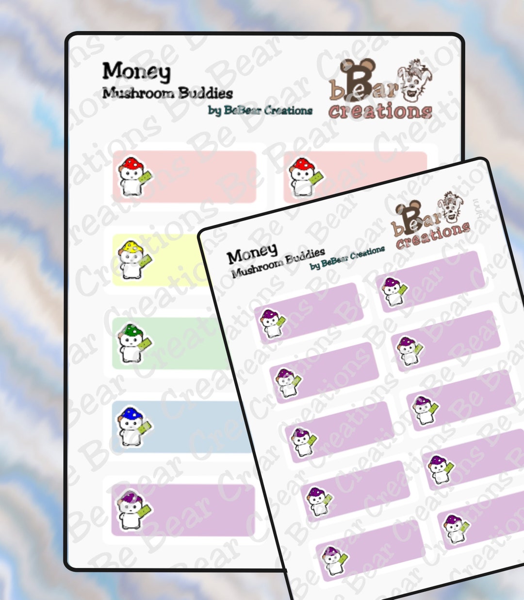 Money Mushies Labels | Cute Kawaii Mushies Great for Tracking Spend ...