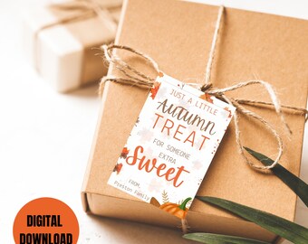 Printable Fall Gift Tags Cute Scarecrow Fall Leaves A Fall - Etsy