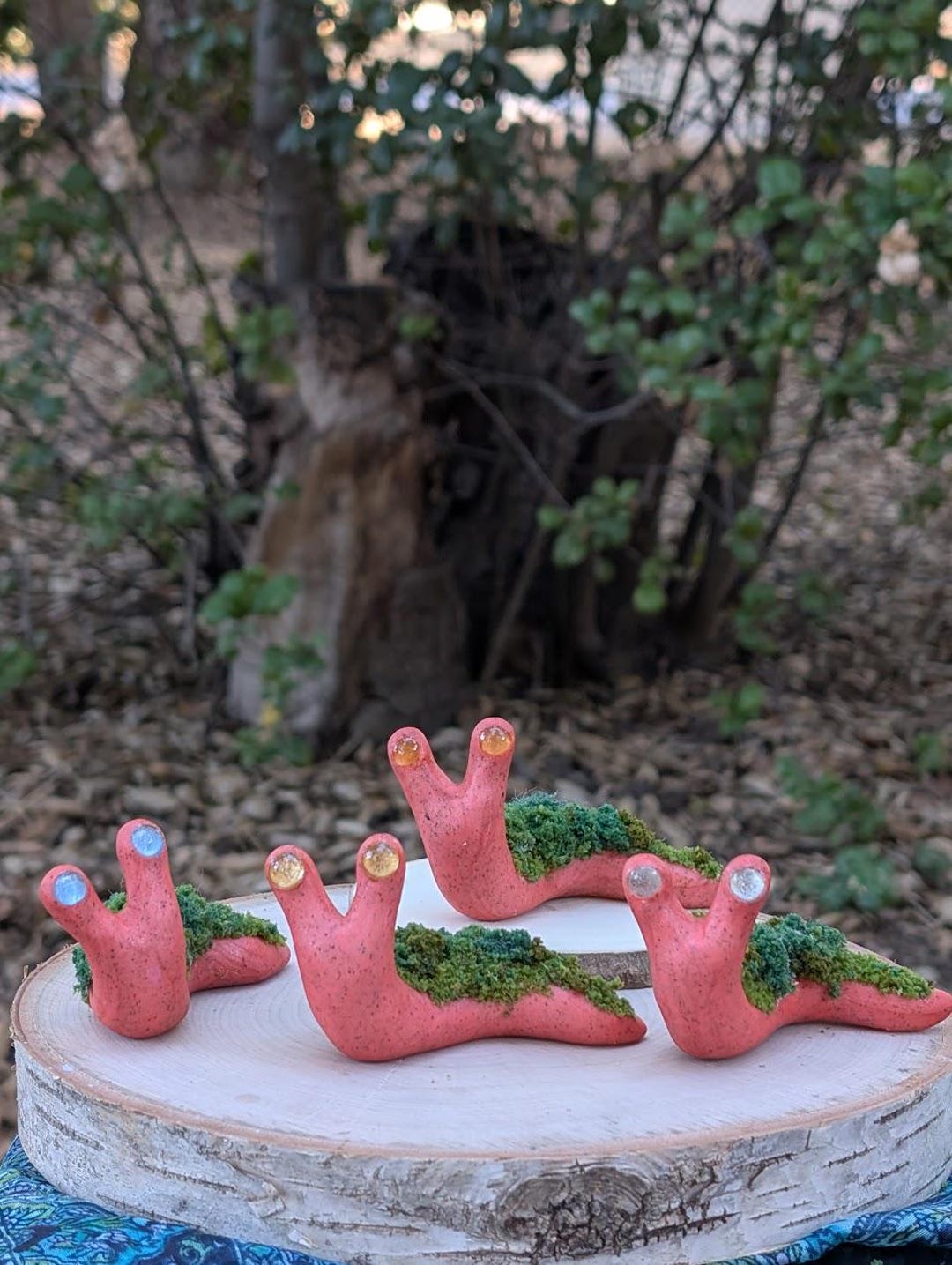 Mossy Stone Slug - Ruby Stone - Etsy