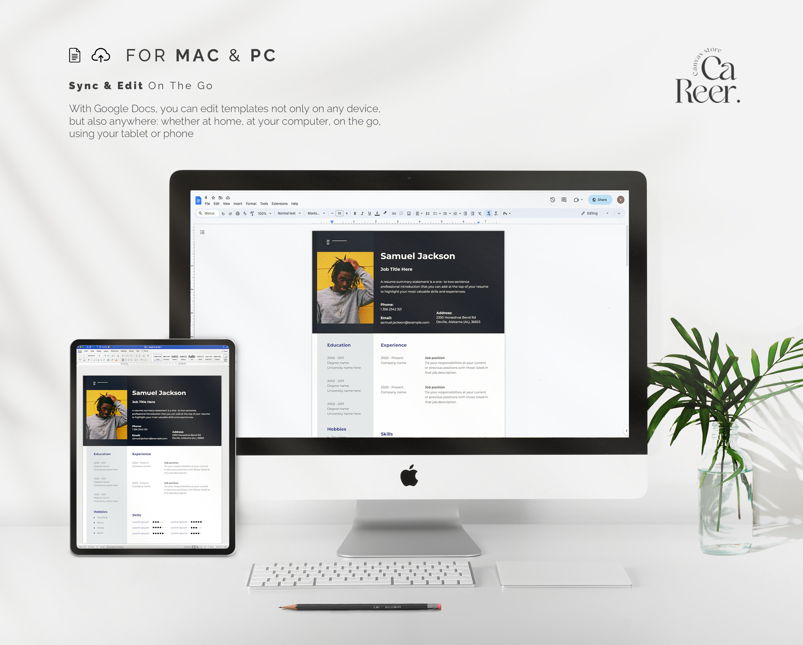 Good Formal Google Docs Resume Template With Photo - Etsy