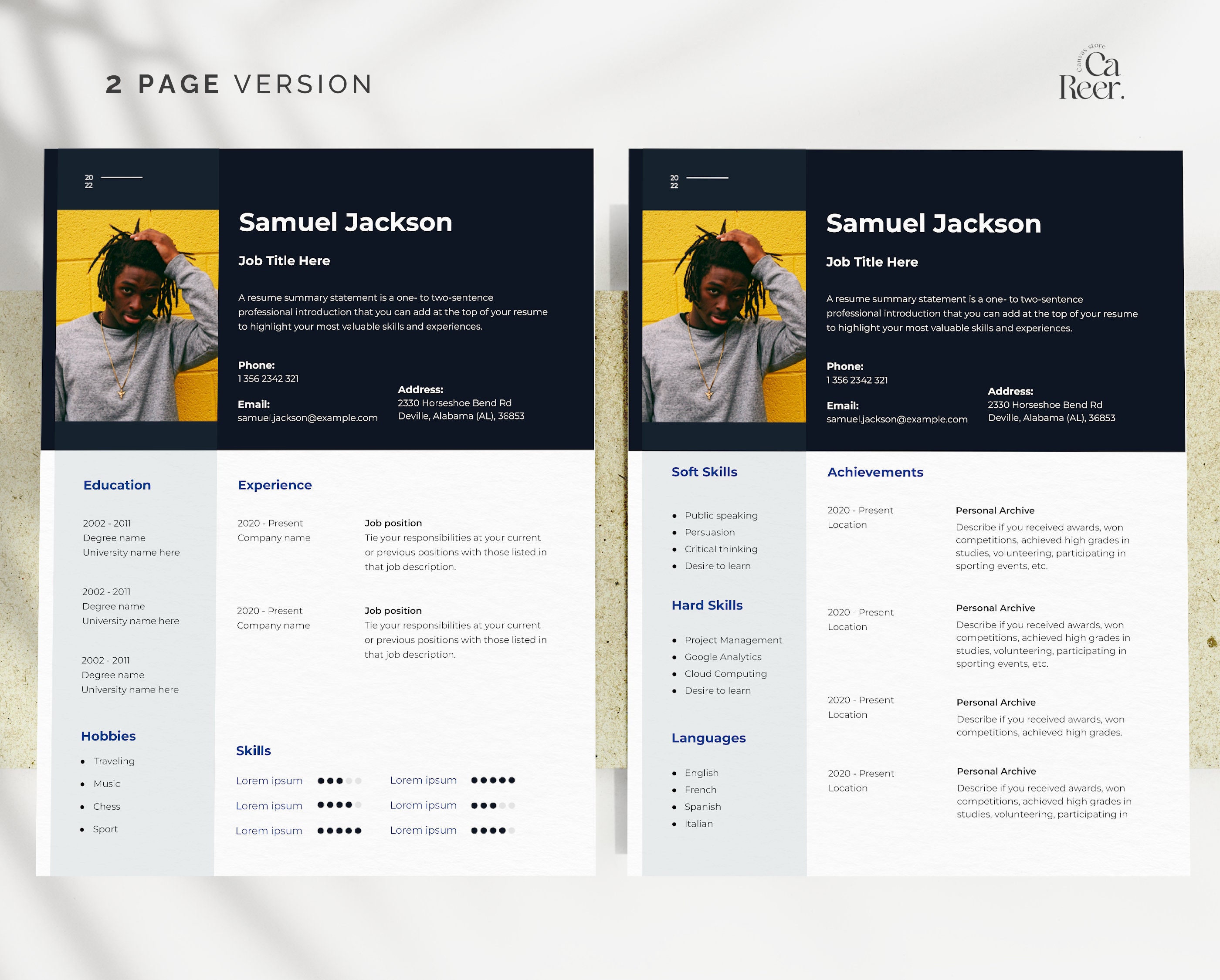 Good Formal Google Docs Resume Template With Photo - Etsy