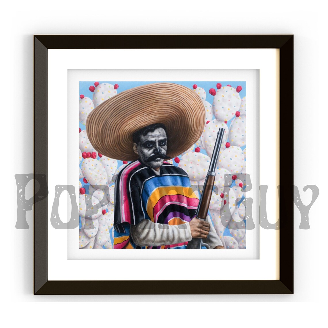Emiliano Zapata Art Print, Day of the Dead Art, Mexican Revolution Wall ...