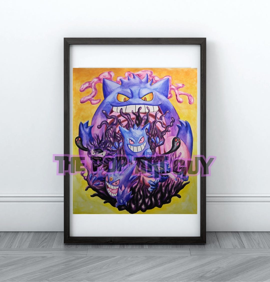 Gengar Art Print , Pokémon Fan Art, Pokémon Art Decor, Gamer Room Decor ...