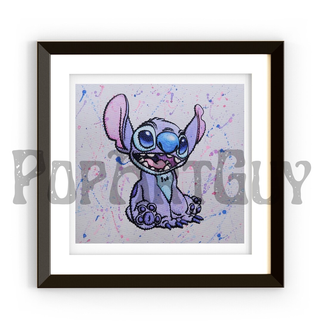 Stitch Art Print, Disney Lilo and Stitch Art Print, Classic Disney ...