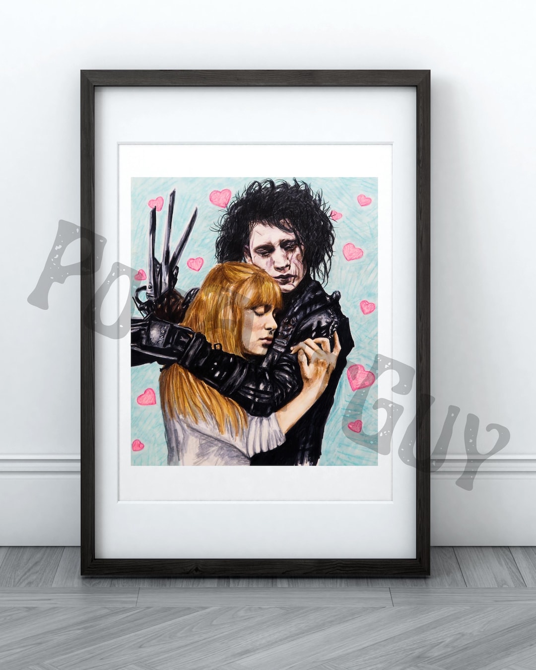 Edward Scissorhands Art Print, Tim Burton, Fan Art, Movie Art, Iconic ...