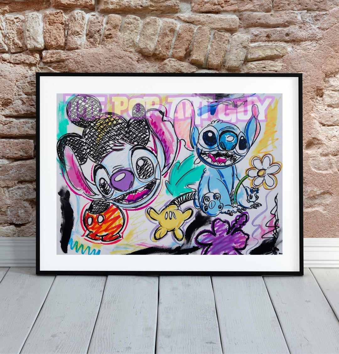 Disney's Stitch from Lilo and Stitch Art Print, arte de quarto de ...