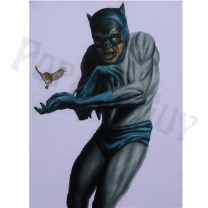 Batman Zombie, Batman and Robin Art Print, Comic Illustration Painting ...