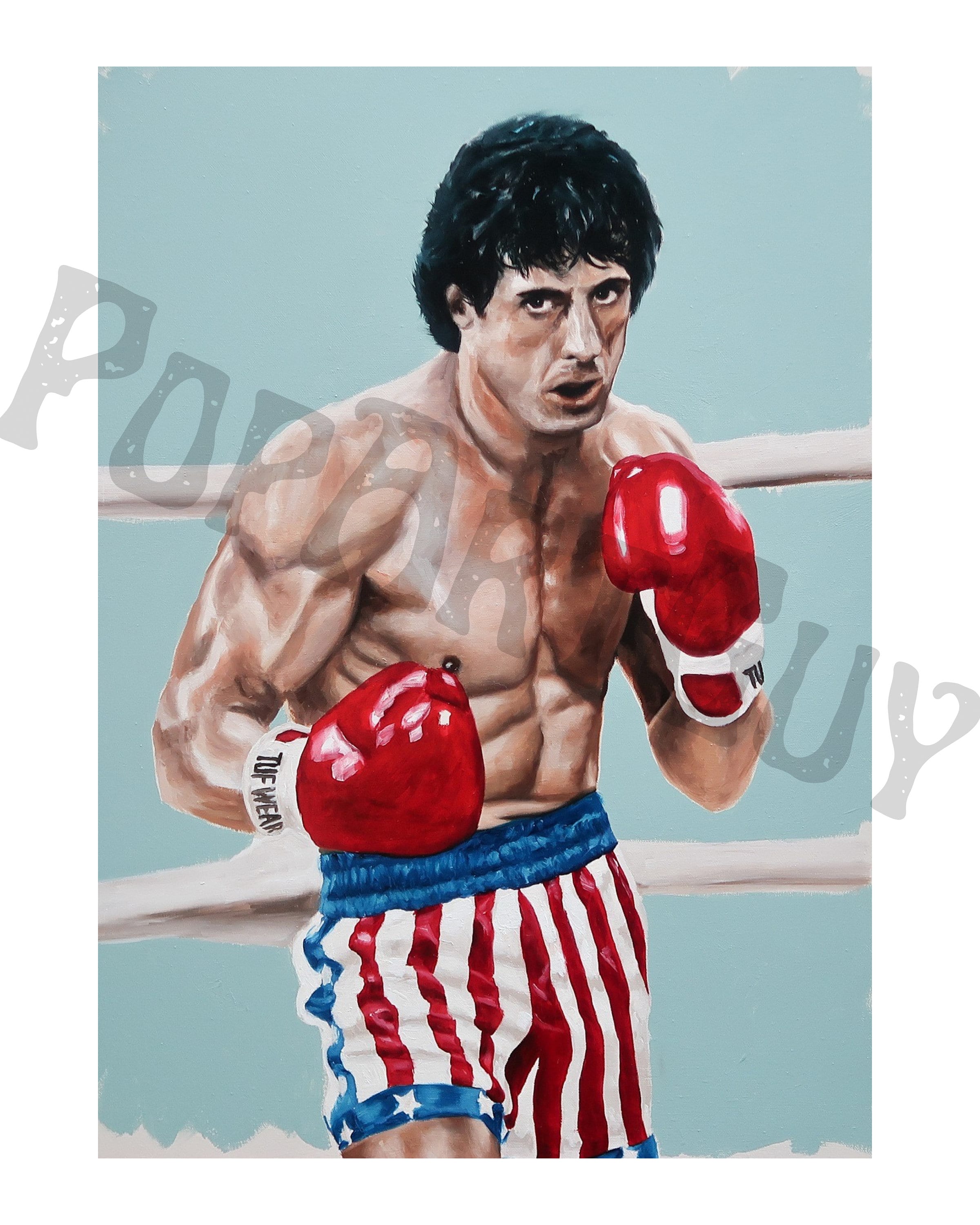 Rocky Balboa Fan Art Print Art Print Cult Classic Movie 80s - Etsy