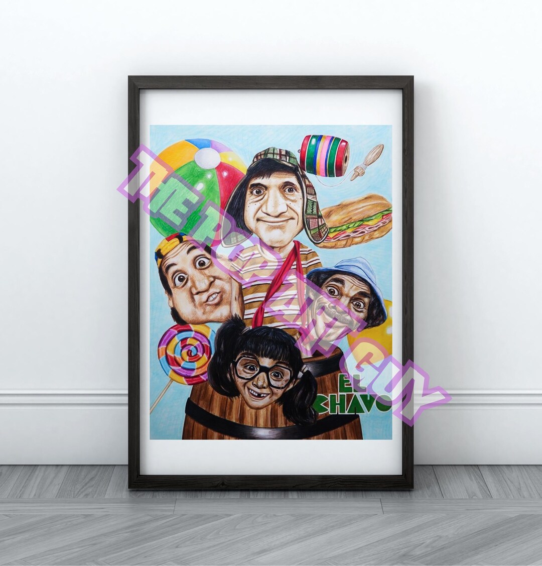 El Chavo Del Ocho Art Print, Mexican Art, Hispanic Culture Art, El ...
