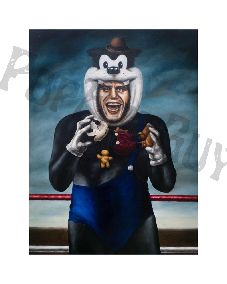 Andre the Giant Art Print, Peg Leg Pete, Mickey Mouse Art , Pop Culture ...