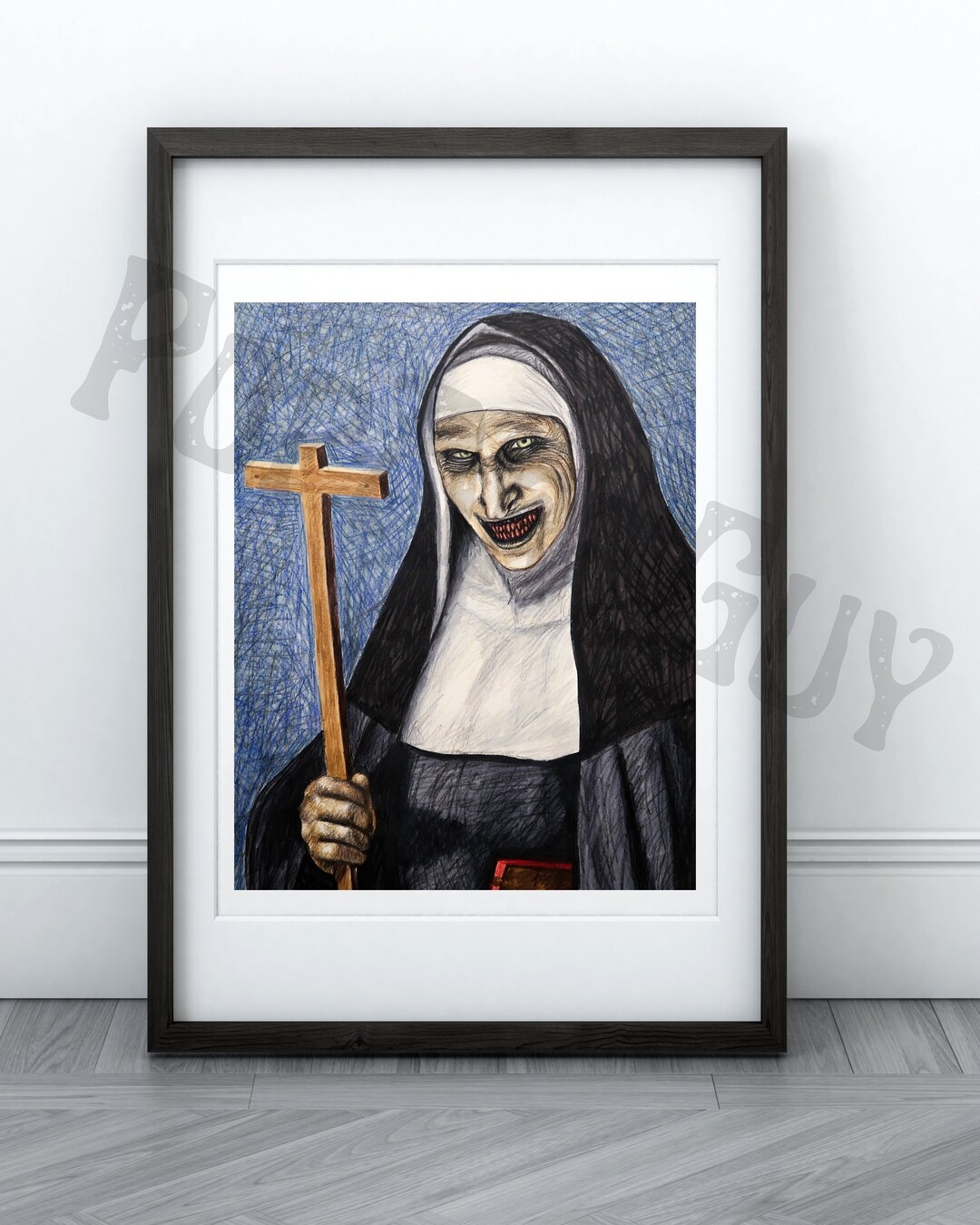 The Nun Art , Colorful Horror Art, Horror Fantasy Art, Killer Art, Cult ...
