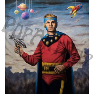 Flash Gordon Art Print, Iconic 80s Characters Art, Original Art Print ...