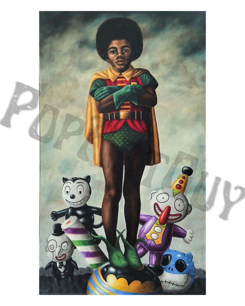 Michael Jackson as Robin Art Print DC Comics Art Print Super - Etsy
