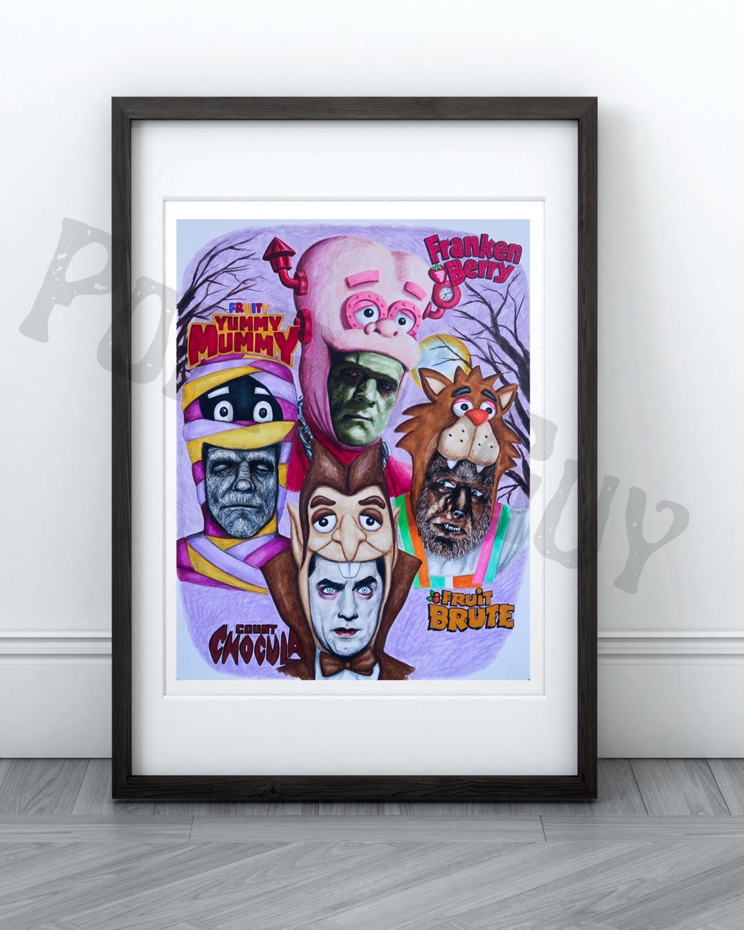 Universal Monsters / Monster Cereal Mashup Art Print, Franken Berry ...