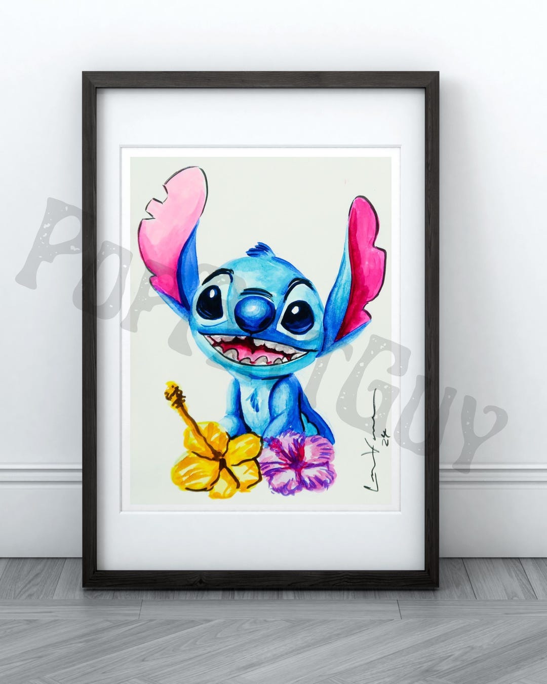 Stitch Art Print, Lilo and Stitch Art, Walt Disney Art, Colorful Art ...
