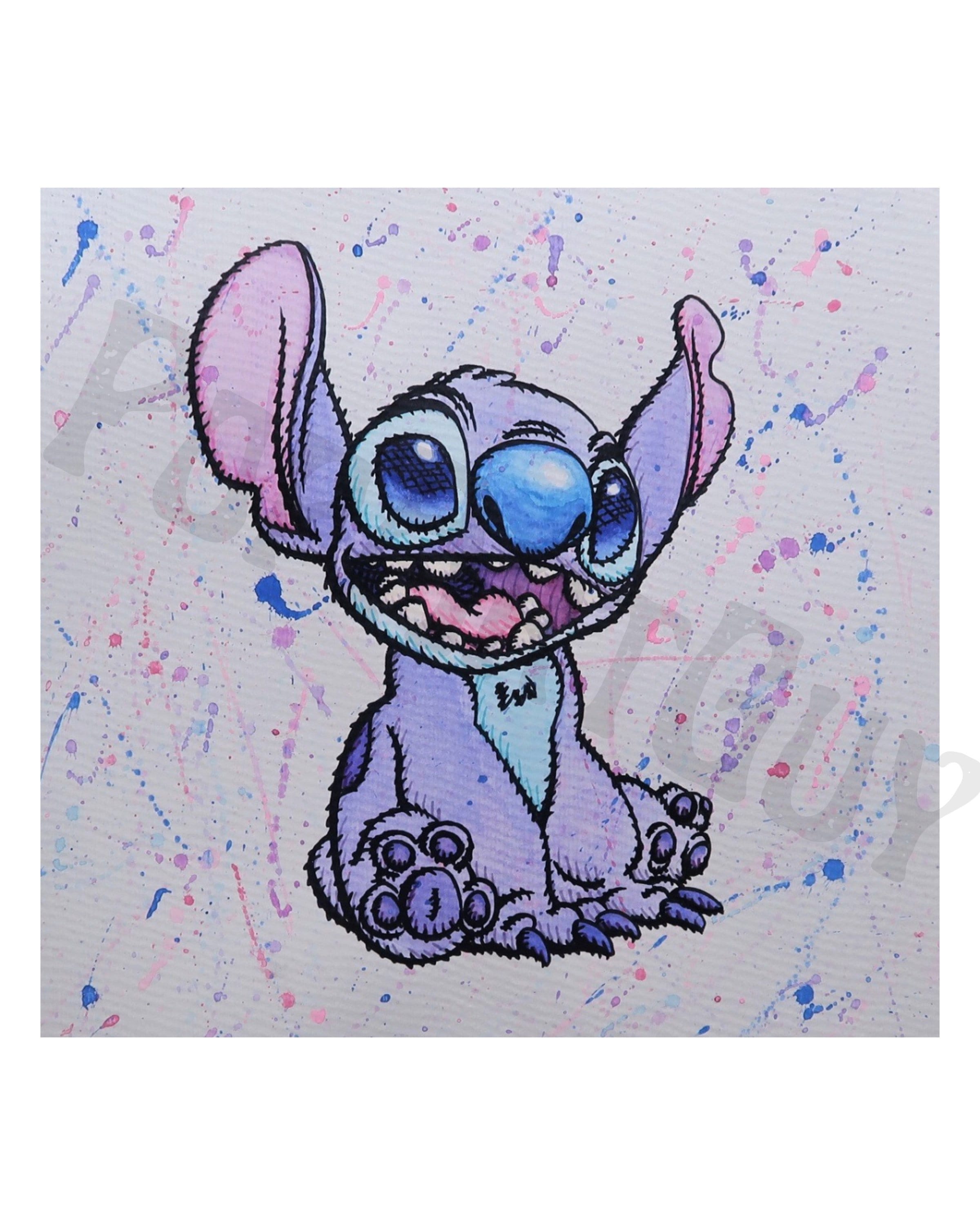 Stitch Art Print, Disney Lilo and Stitch Art Print, Classic Disney ...