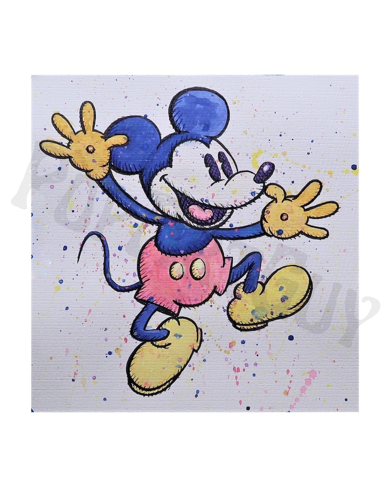 Mickey Mouse Art Print, Mickey Mouse, Cartoon Art Print, Disney Wall ...