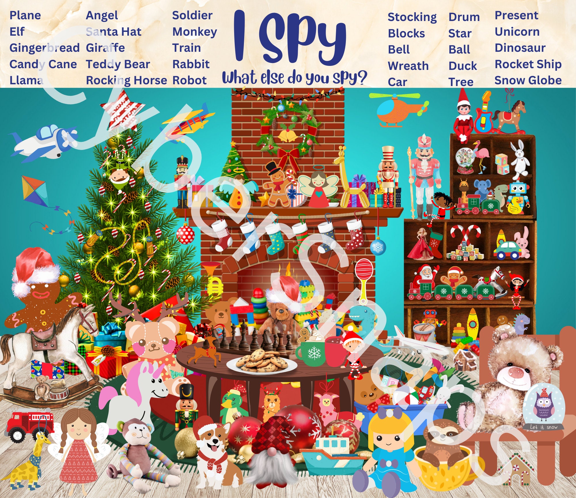 I Spy Christmas Game PNG for 20 Oz. Tumbler, I Spy With My Little Eye ...
