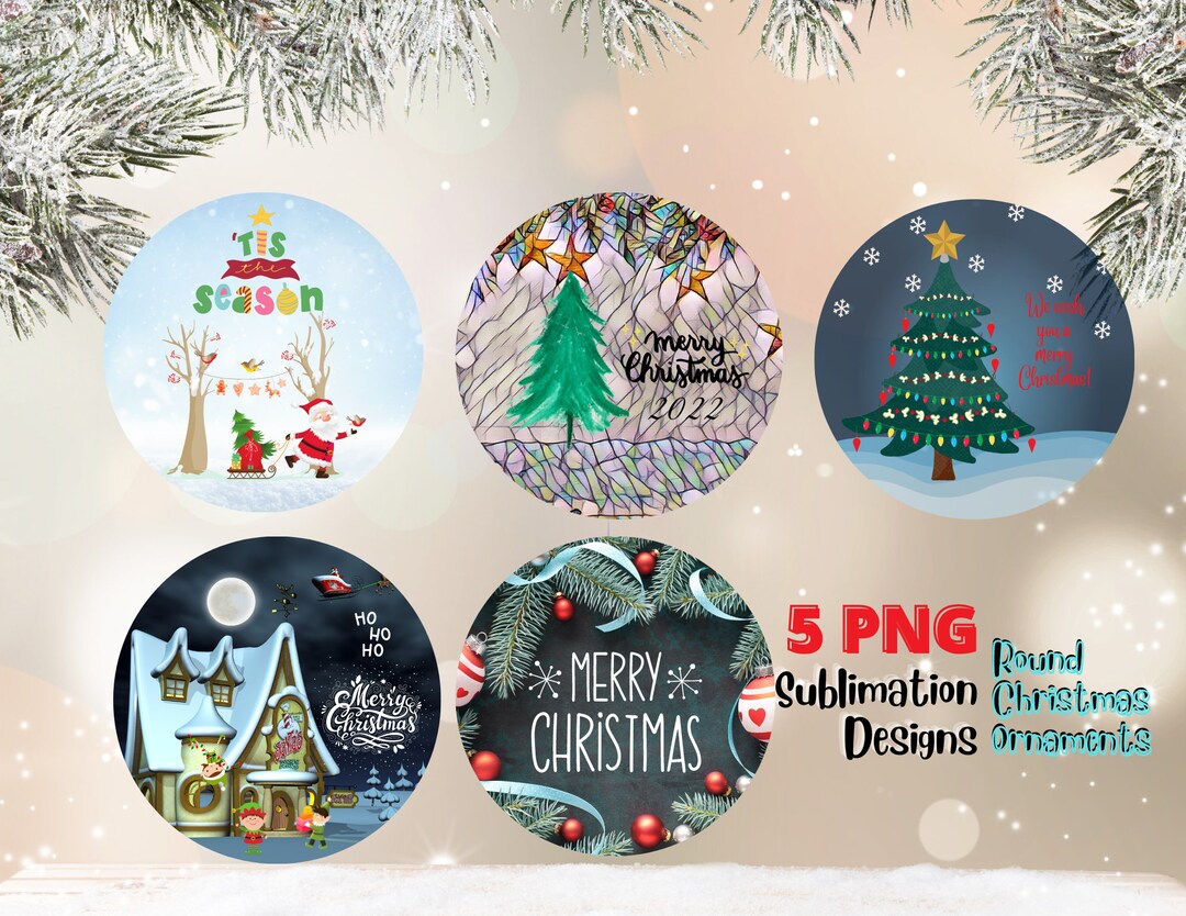 Christmas Rounds Bundle for Sublimation or Print, Holiday Sublimation ...
