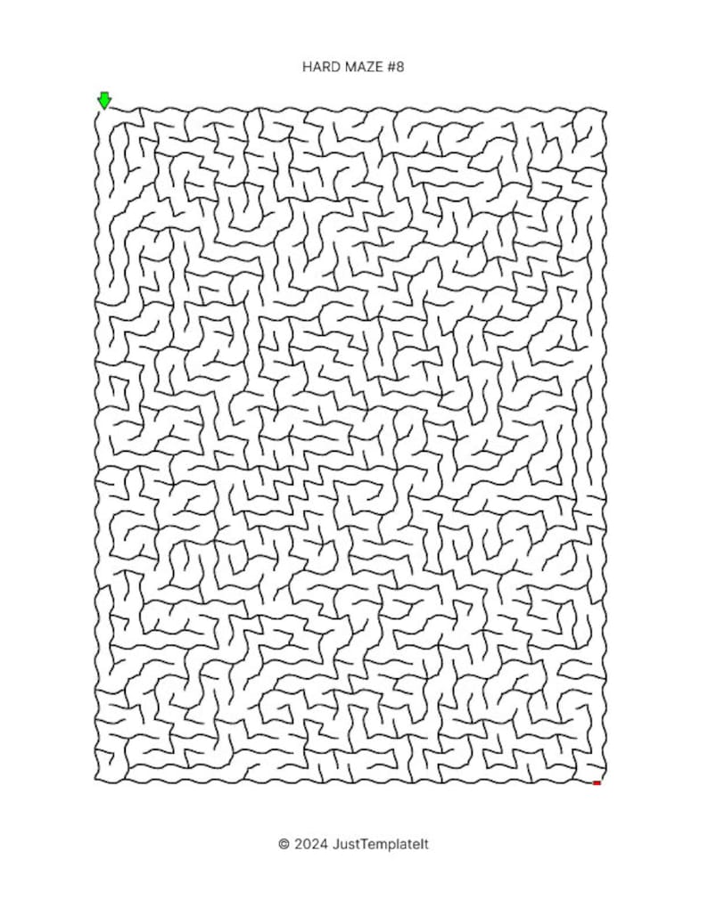 100 Maze Easy, Medium, Hard, Challenging, Extreme Levels Adult/kids ...