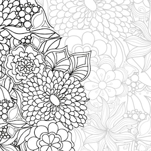 50 Floral Trace / Coloring Pages - Adult Coloring / Tracing Pages ...