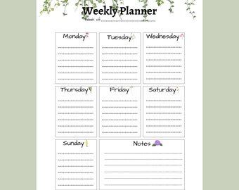 Plant Themed Planner - Etsy