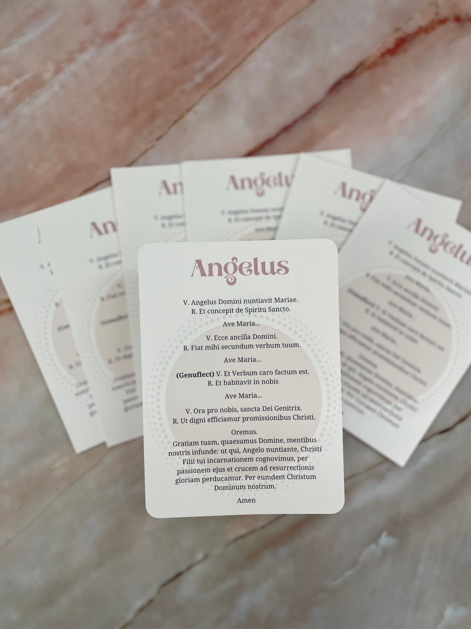 English and Latin Angelus Prayer Card catholic Devotion Catholic Prayer ...