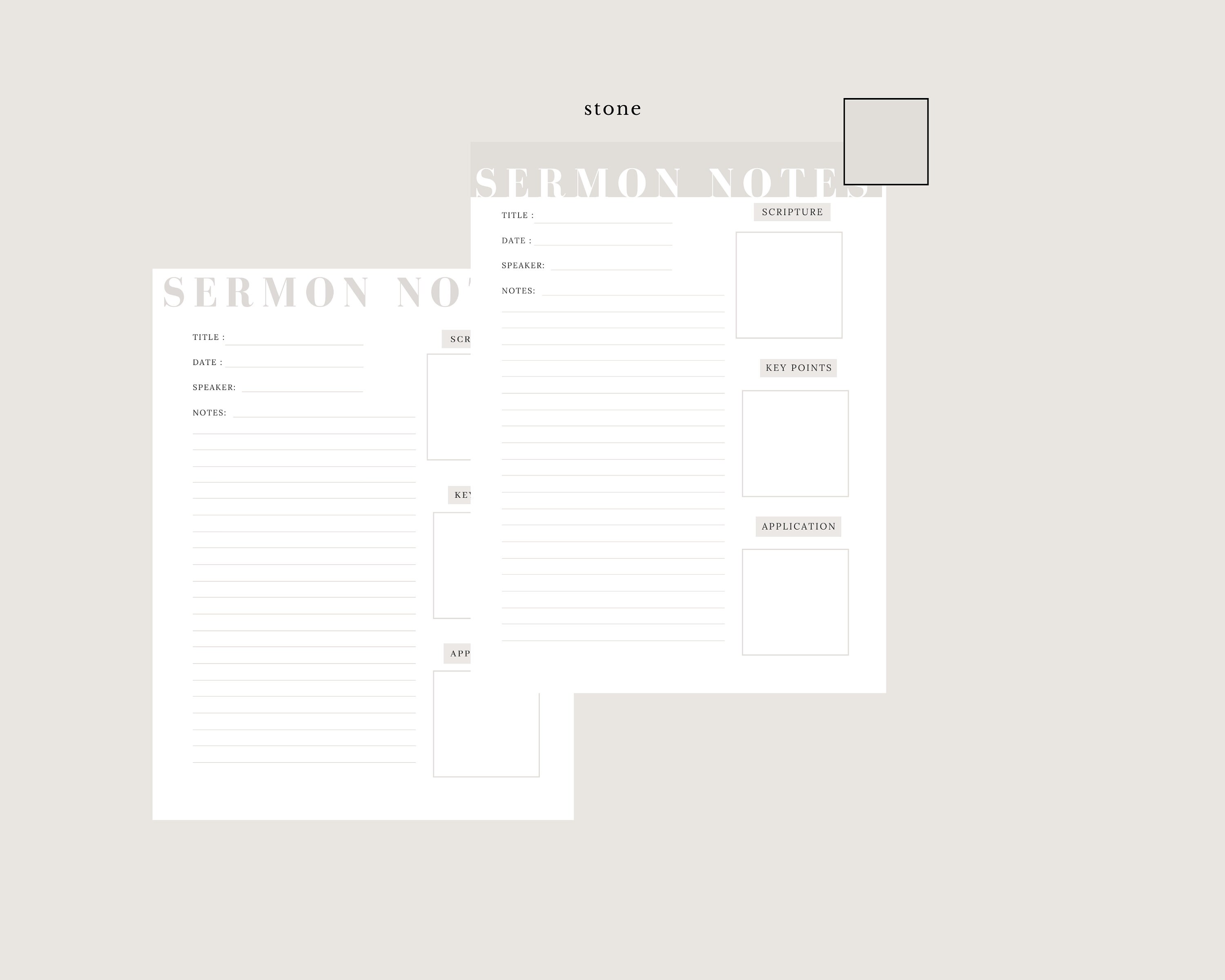 Sermon Notes, Notes, Sermon Summary Notes, Digital Sermon Notes ...