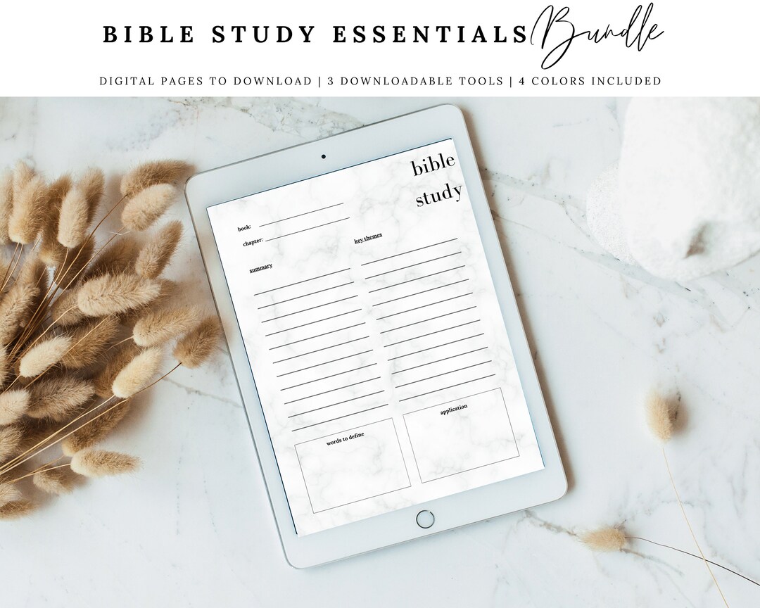 Bible Study Essentials BUNDLE, Bible Study Notes, Prayer Journal, Faith ...