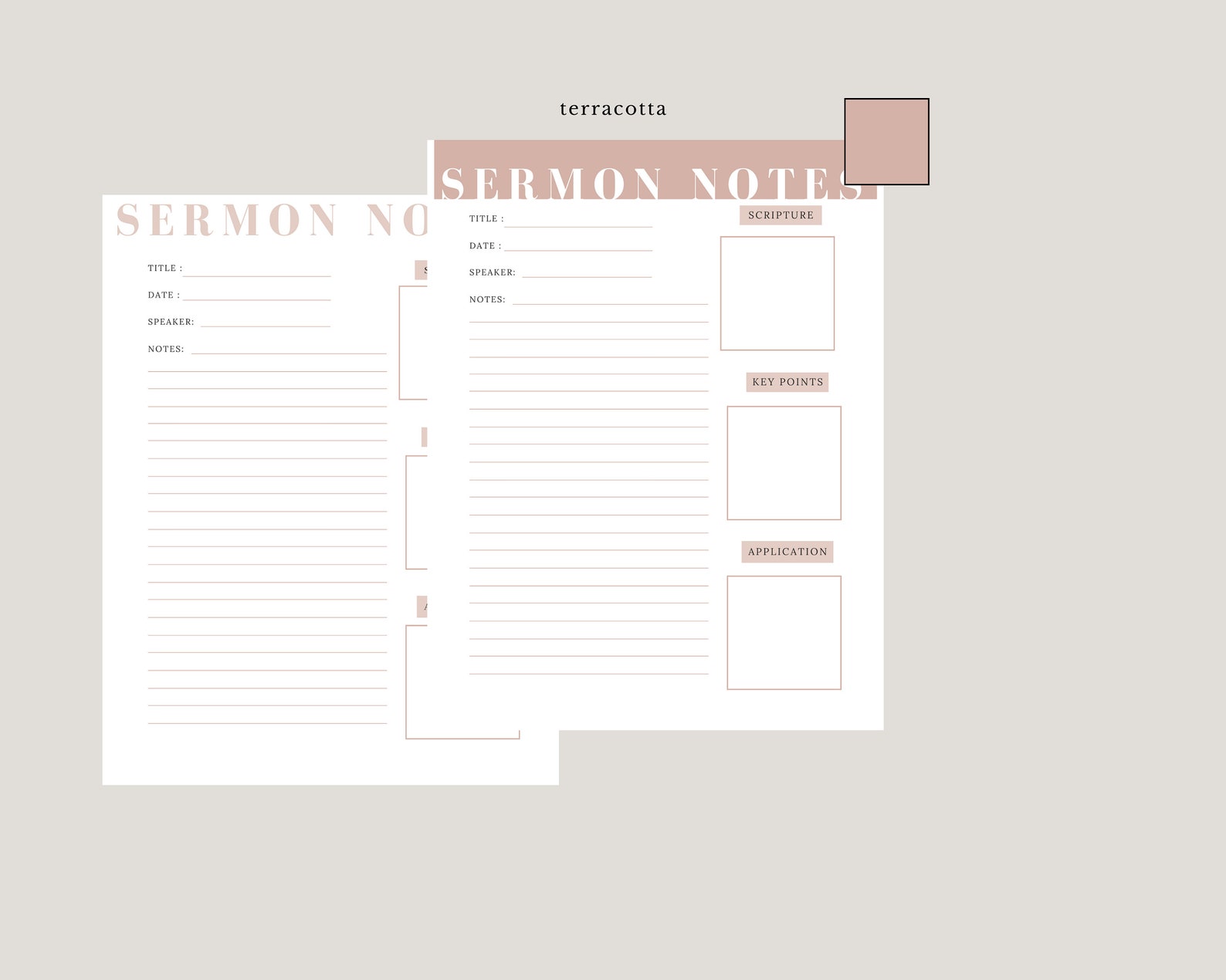 Sermon Notes Template, Minimalist Design (digital Download) - Etsy