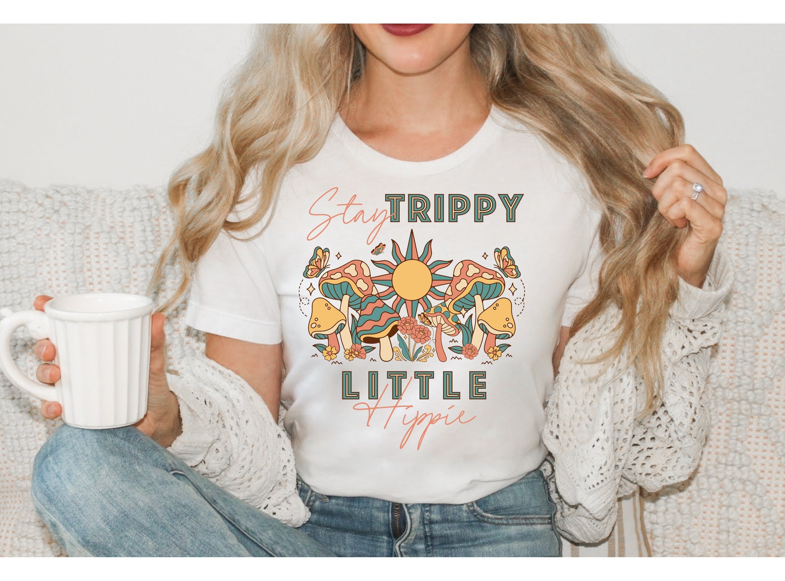 Stay Trippy Little Hippie PNG, Stay Trippy Sublimation, Retro Flower T ...