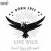 Vintage Patriotic PNG, Born Free Live Wild PNG, Grunge Eagle Shirt ...