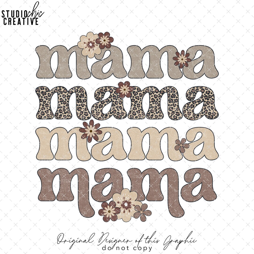 Leopard Print Mama PNG, Retro Mama PNG, Mama Floral Png, Cheetah Mama ...