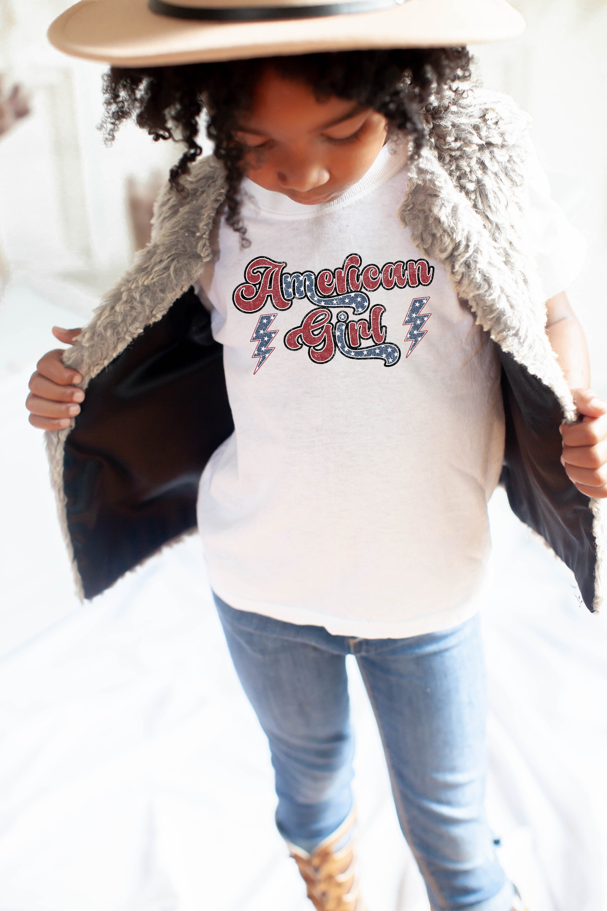 American Girl PNG, Rocker 4th of July PNG, American Girl Shirt Design ...