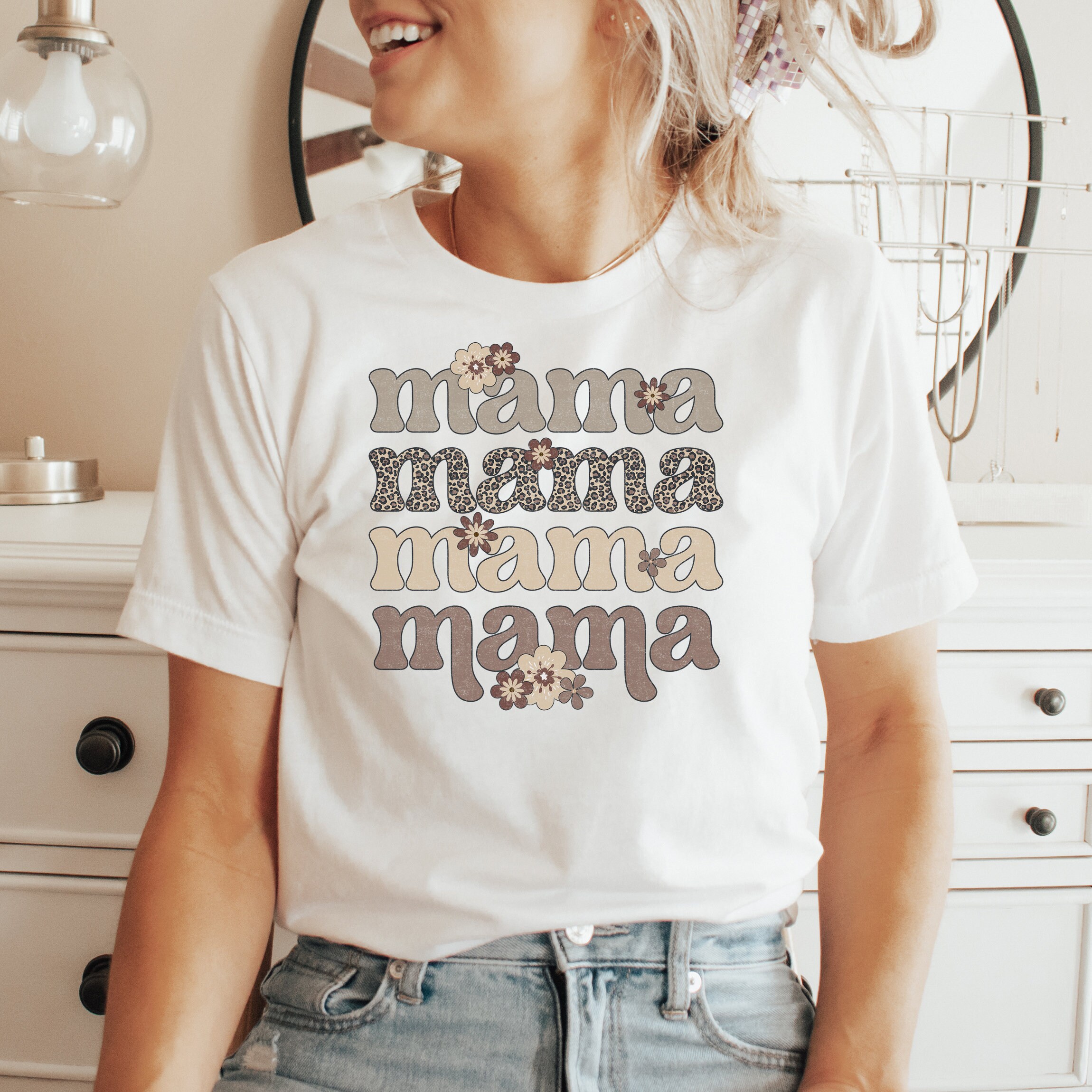 Leopard Print Mama PNG, Retro Mama PNG, Mama Floral Png, Cheetah Mama ...