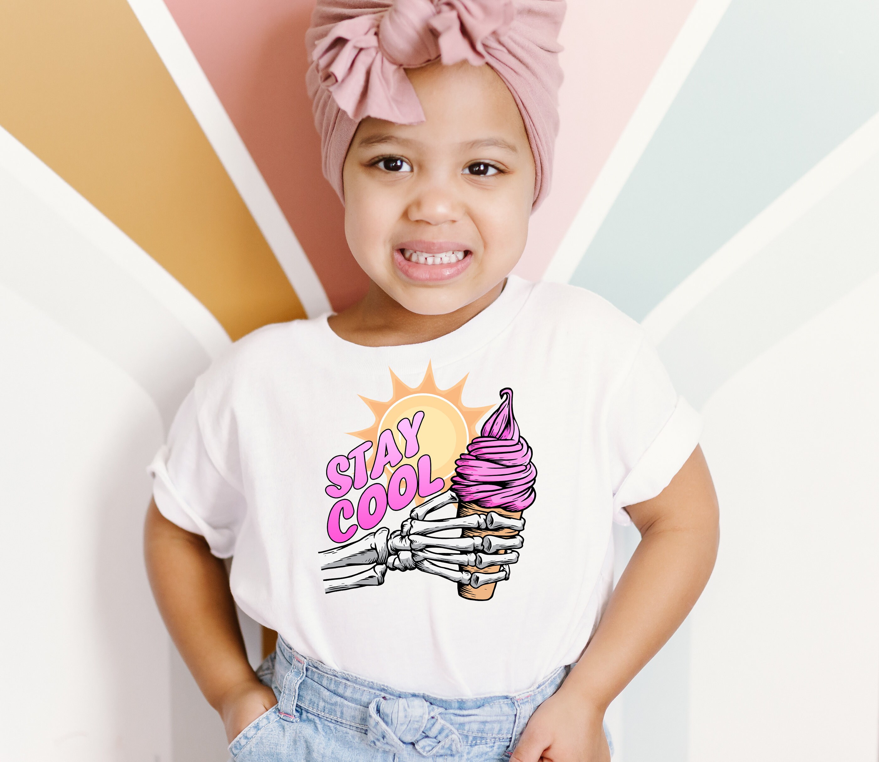 Ice Cream PNG, Pink Summer PNG, Stay Cool Summer PNG, Kids Summer ...